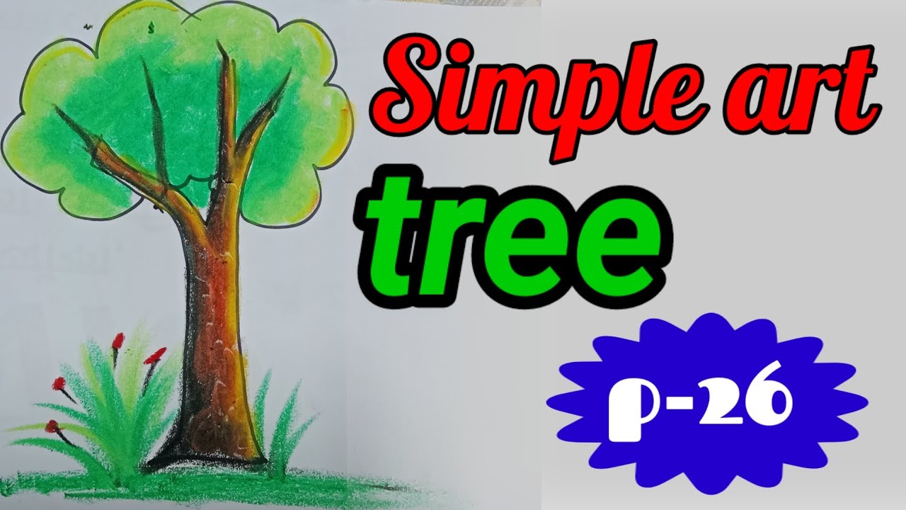 simple art tree|| how to drawing video || channel art ৯ oy - YouTube