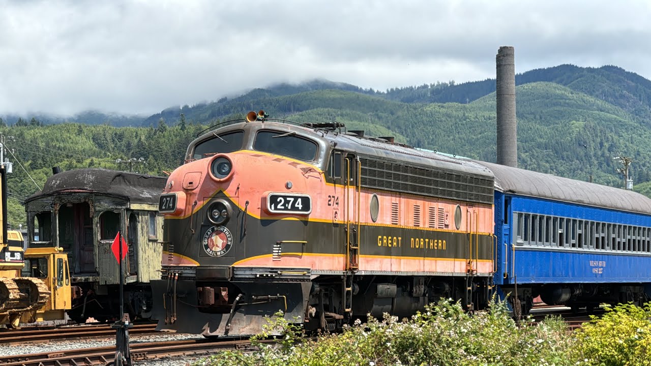 Great Northern 274 Oregon Coast Scenic Railroad 2024 - YouTube