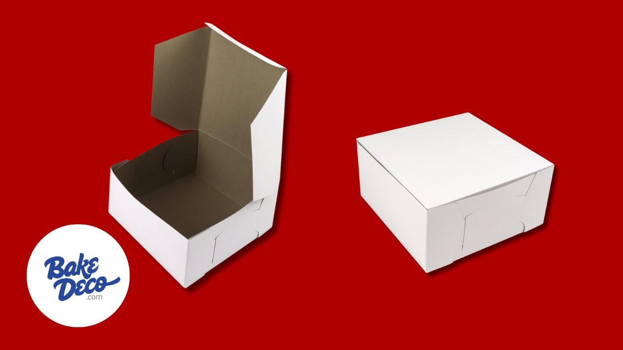 How to Assemble a 1-Piece Cake Box - YouTube