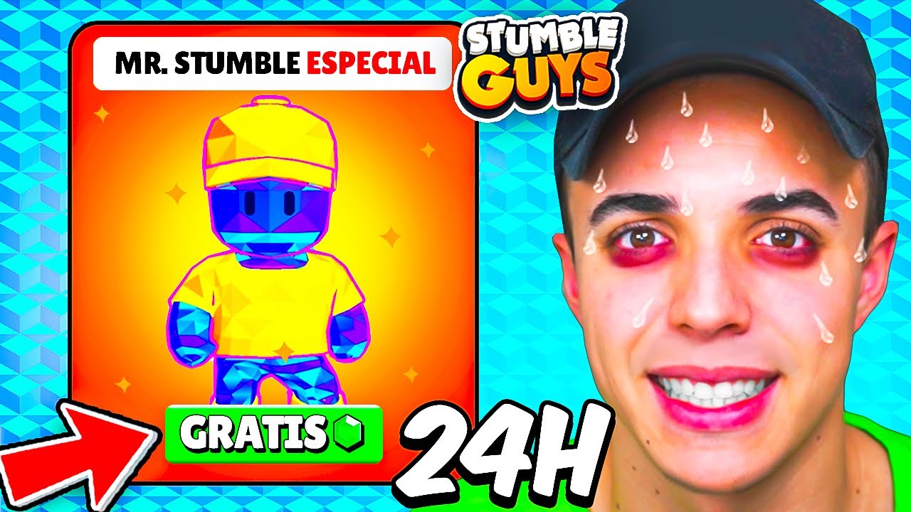 ¡JUEGO 24 HORAS y CONSIGO GRATIS la SKIN ESPECIAL MR.STUMBLE! 😴 Stumble ...