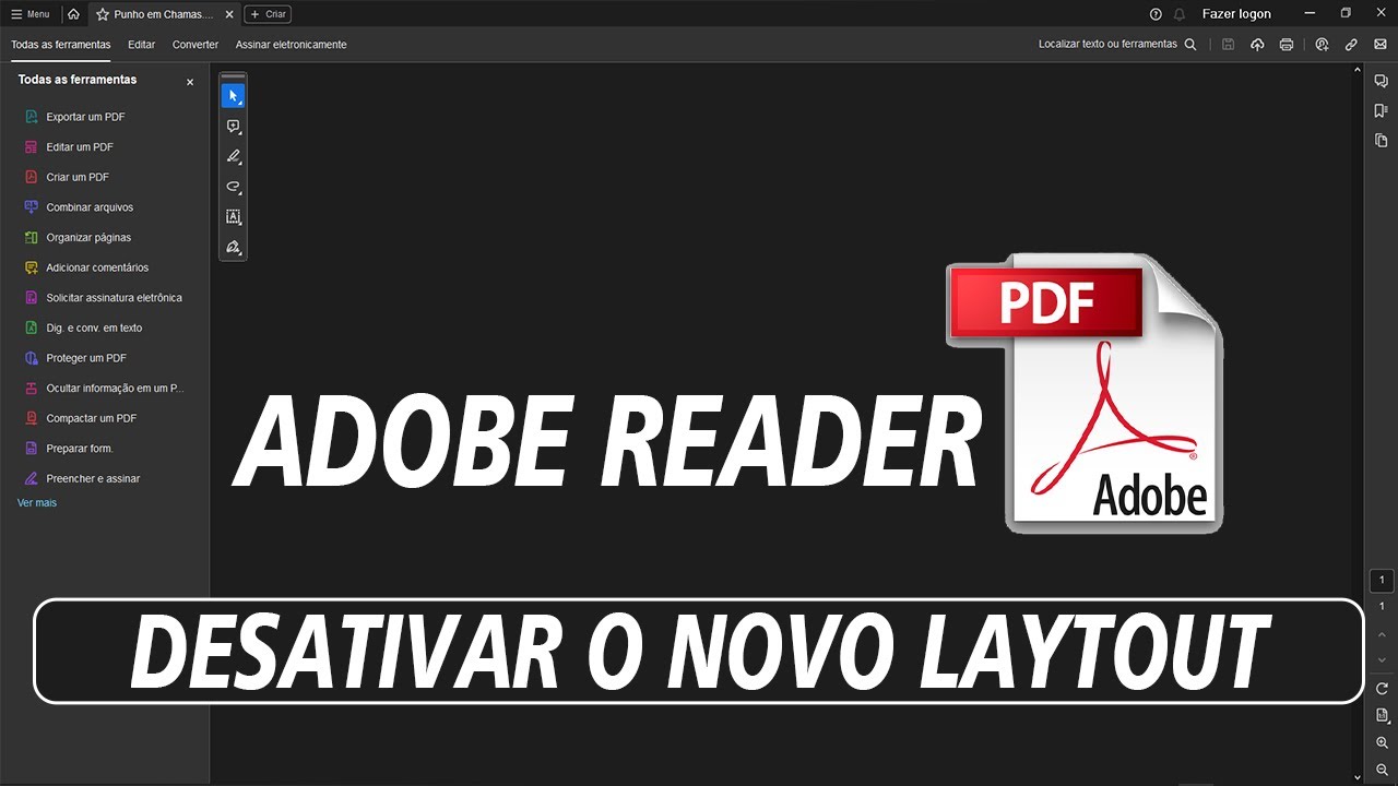 Como Desativar e Habilitar o LAYOUT (Aparência) do NOVO ADOBE ACROBAT ...