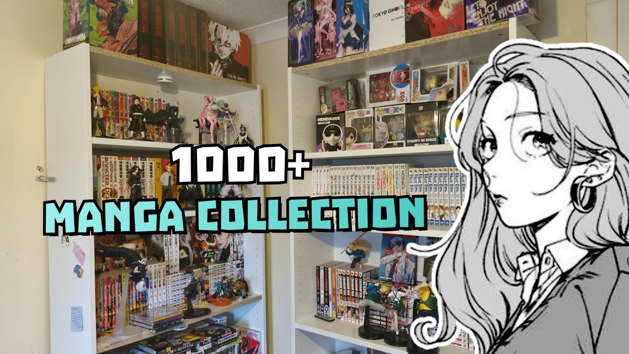 1000+ manga bookshelf tour 2025 // £1000 manga collection - YouTube