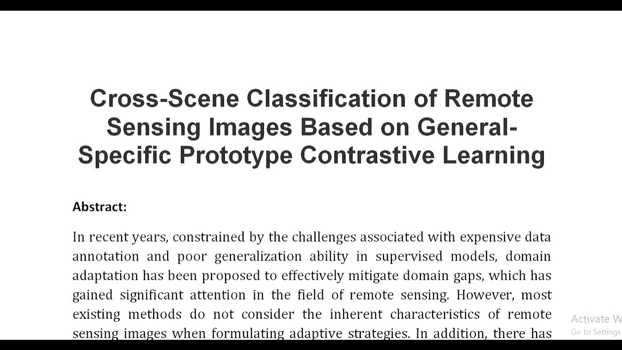 Cross Scene Classification of Remote Sensing Images Based on General Specific Prototype ...