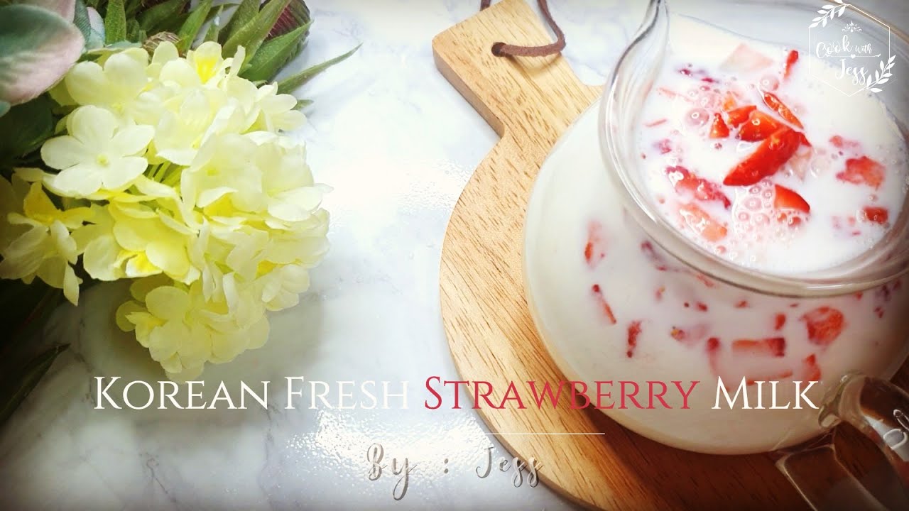 Korean Fresh Strawberry Milk • Jesse Choi ASMR - YouTube