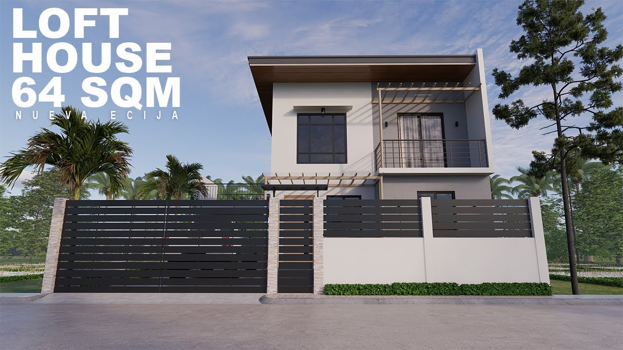 LOFT HOUSE DESIGN 64 SQM - YouTube