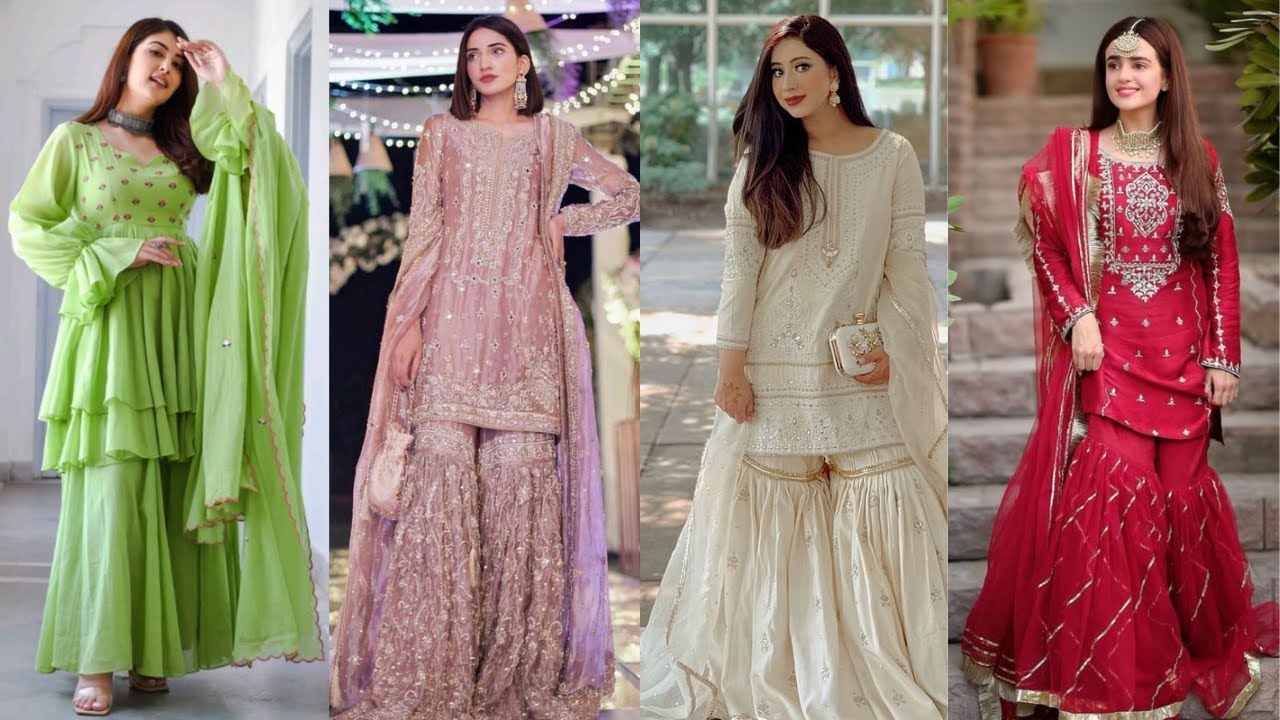 Trendy Latest Sharara Gharara Designs / Sharara ke designs for Part ...
