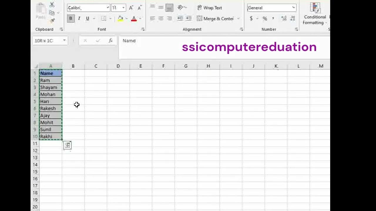 Ms Excel Basic knowledge in Hindi I MS Excel Formula. - YouTube