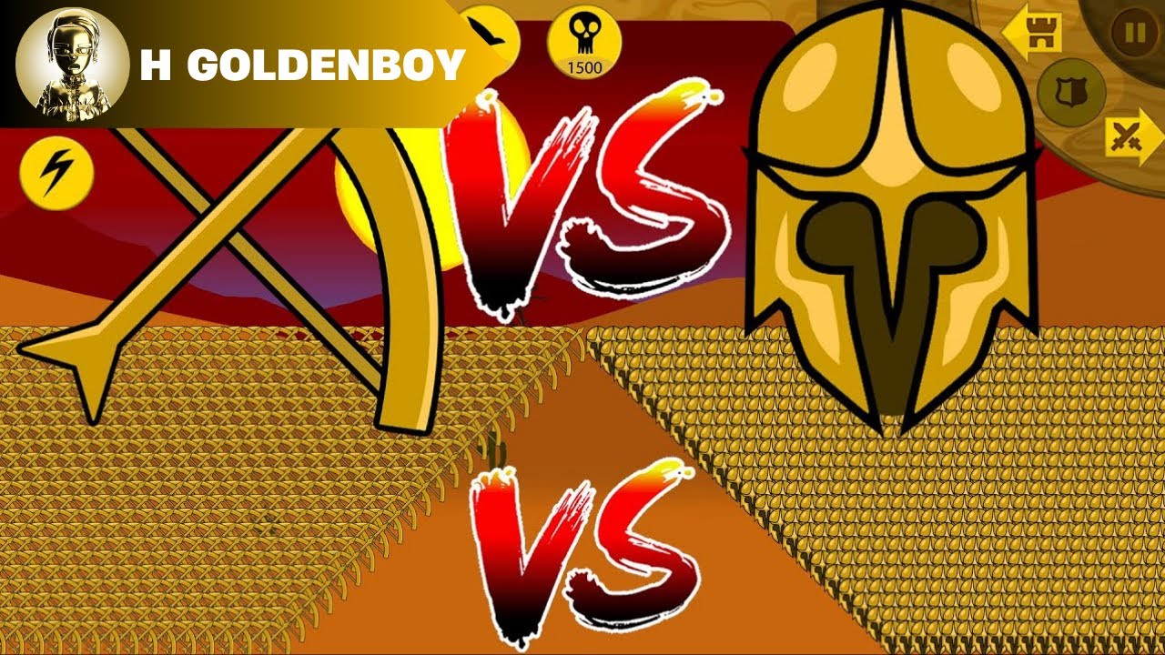 ARMY ARCHIDON GOLDEN BATTLE VS SPEARTON GOLDEN - STICK WAR LEGACY - H ...