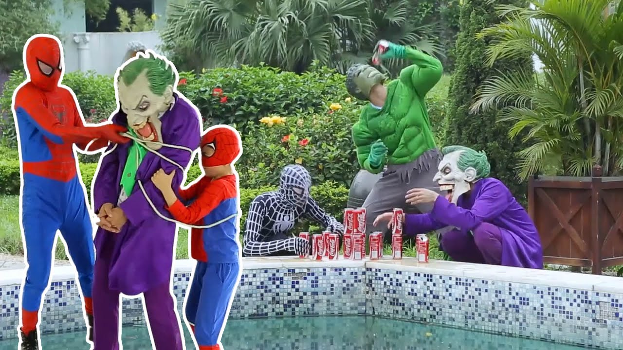 Spider-man, Hulk And Joker Try To Drink Coca Cola| TEAM SPIDER-MAN IN ...