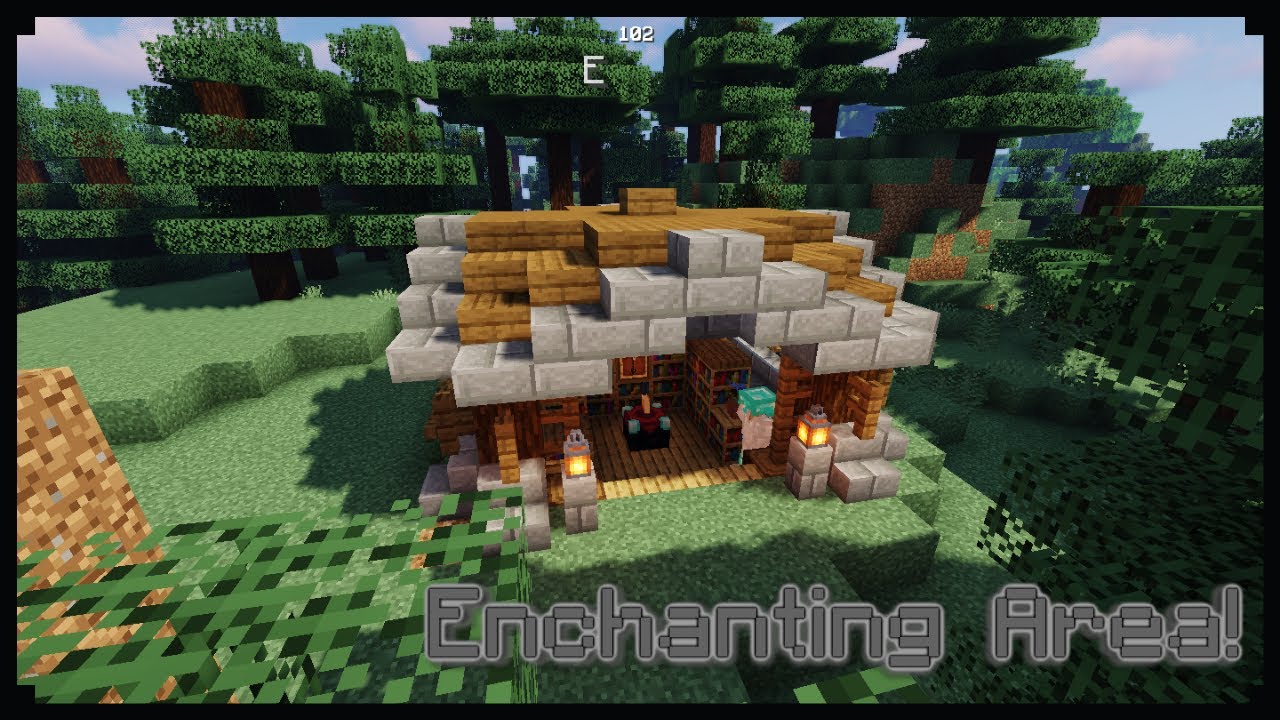 Minecraft Outdoor Enchanting Area! (Level 30) - YouTube