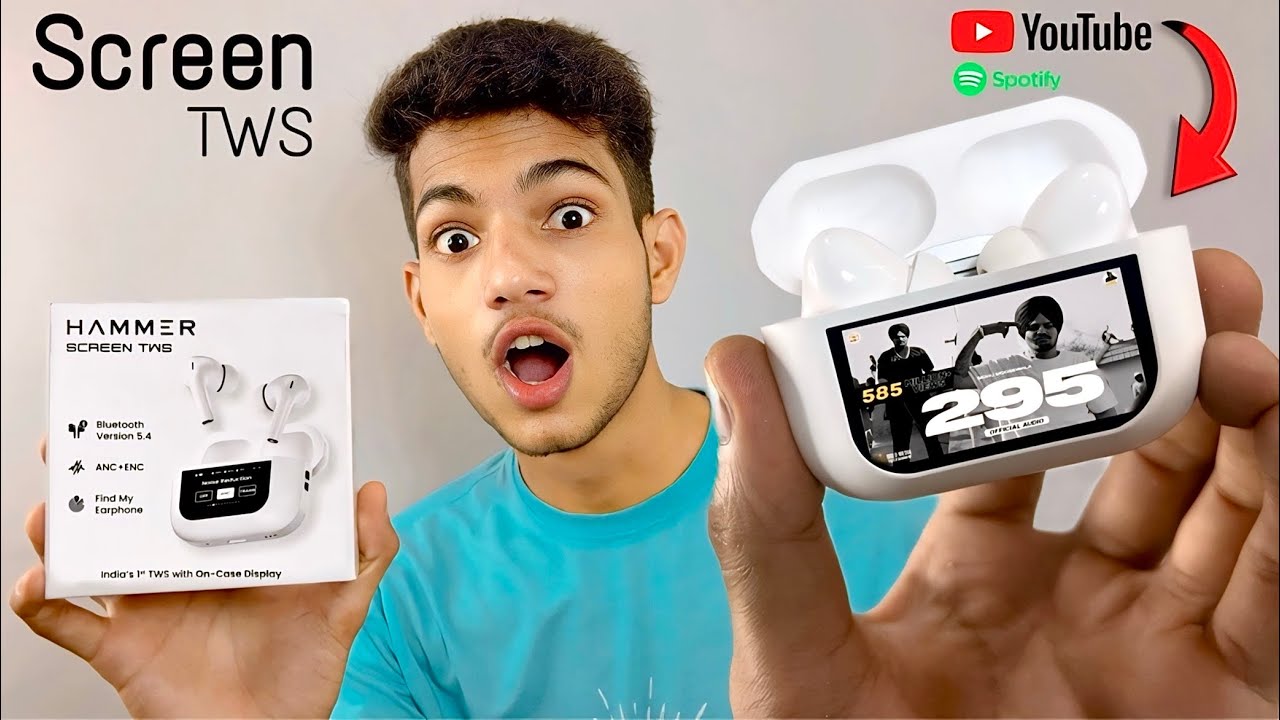 Hammer Screen TWS Review⚡️| Hammer Earbuds With Touch Screen 😍 | ANC ...