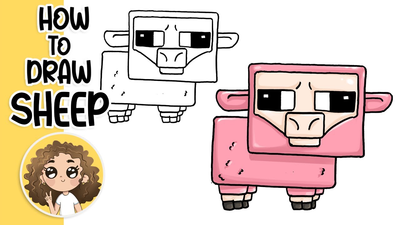How to Draw Minecraft Sheep (Step by Step) - YouTube