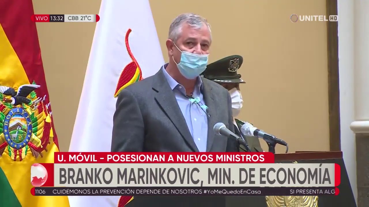 Branko Marinkovic asumió en el Ministerio de Economía - YouTube