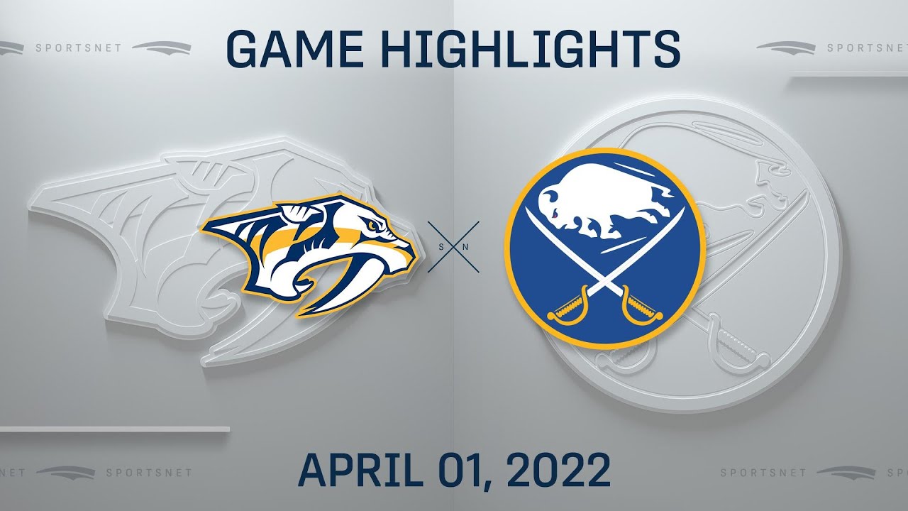 NHL Highlights | Predators vs. Sabres - Apr. 1, 2022 - YouTube