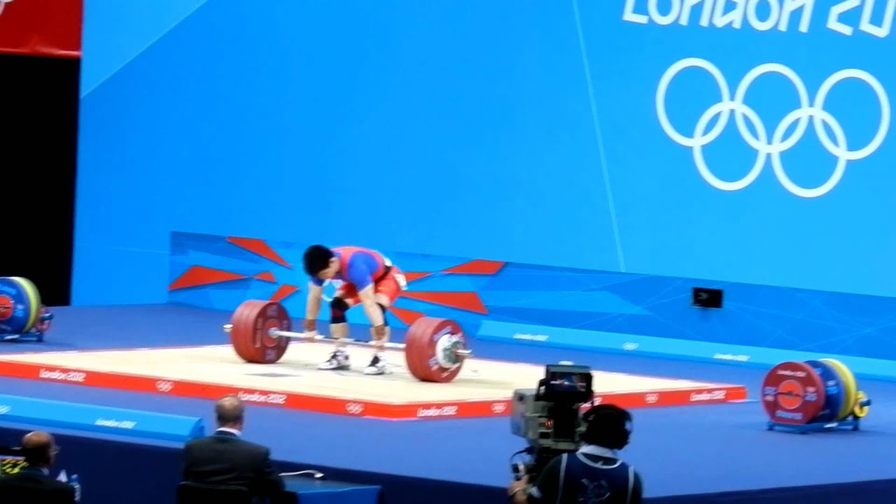 Lin Qingfeng wins London Olympics 2012 men's 69kg Weightlifting - YouTube