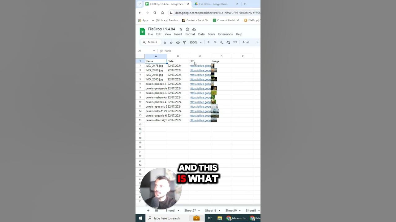 Extract EXIF Data from Photos #googlesheets #googledrive - YouTube