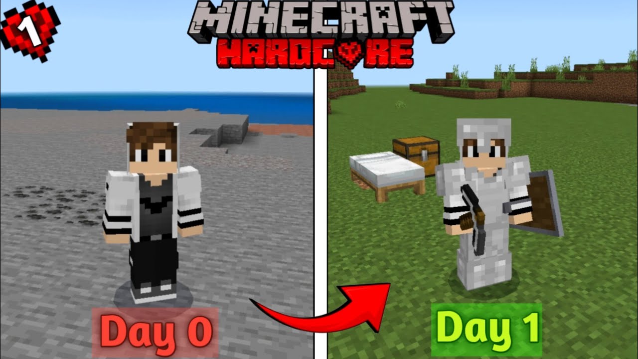 The Journey Begins: Minecraft Hardcore PE Episode 1 (Hindi) - YouTube