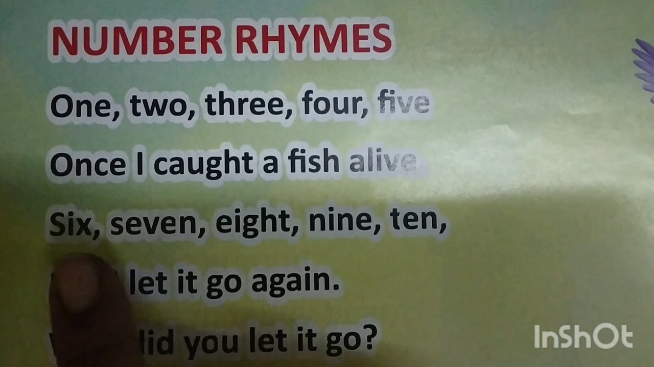 English Medium Pre-Primary Jr.K.G. Rhymes Number Rhyme - YouTube