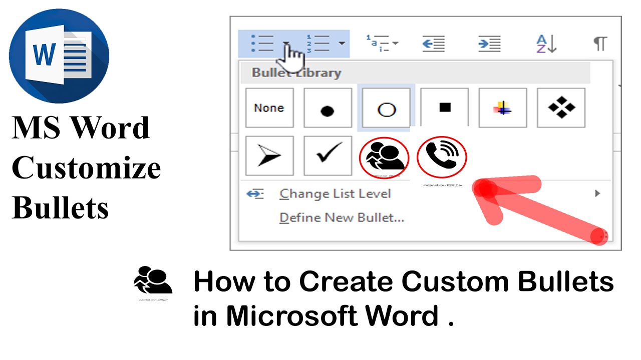 How to Create Custom Bullets in Microsoft Word | Insert Bullets in MS ...
