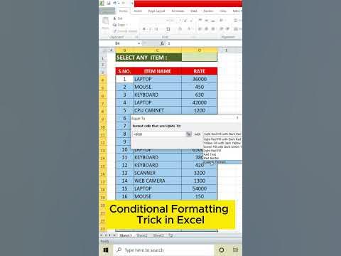 Conditional Formatting Trick in Excel | #nkstechno #excel #microsoft - YouTube