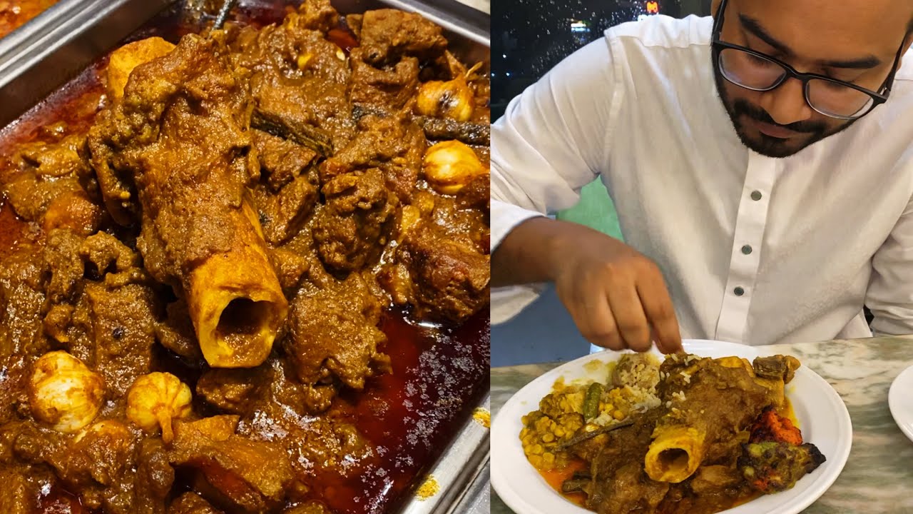 Eating Dinner(Chui Jhal Gosh, Nalli, Biryani, Chicken Curry, Nihari ...