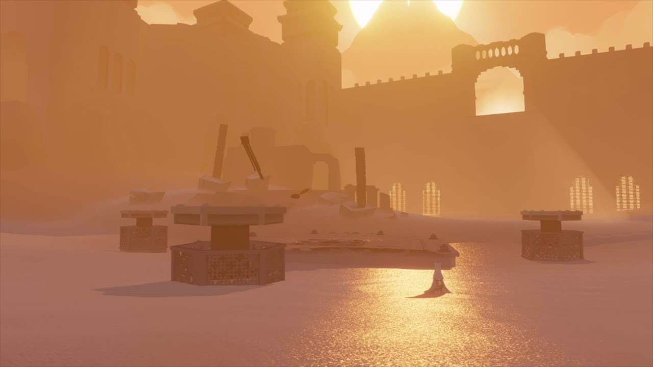 Journey - Sandy Ruins Ambiance (chirping, music, soft wind) - YouTube