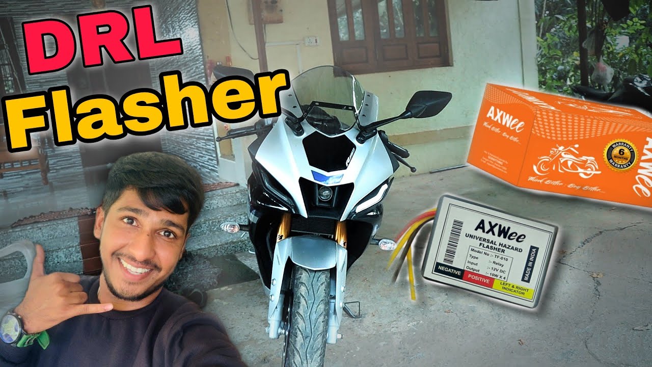 Drl Flasher In Yamaha R15M 🤩 Hazard Flasher in R15M 🥰 Flasher Under 500 ...