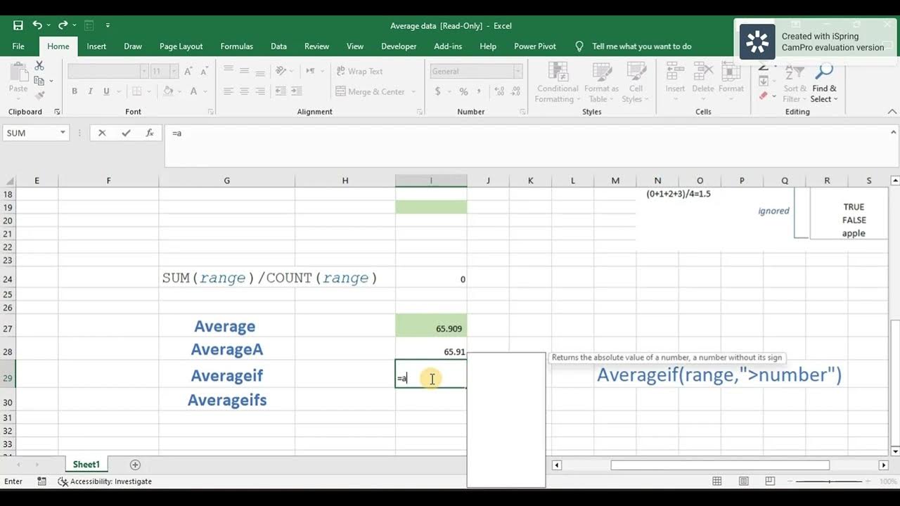How To Averageifs Average Averagea Averageif Formulas Youtube