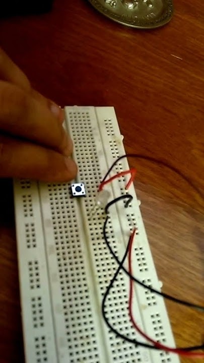 LED blinking with button read in Python on RPi - YouTube