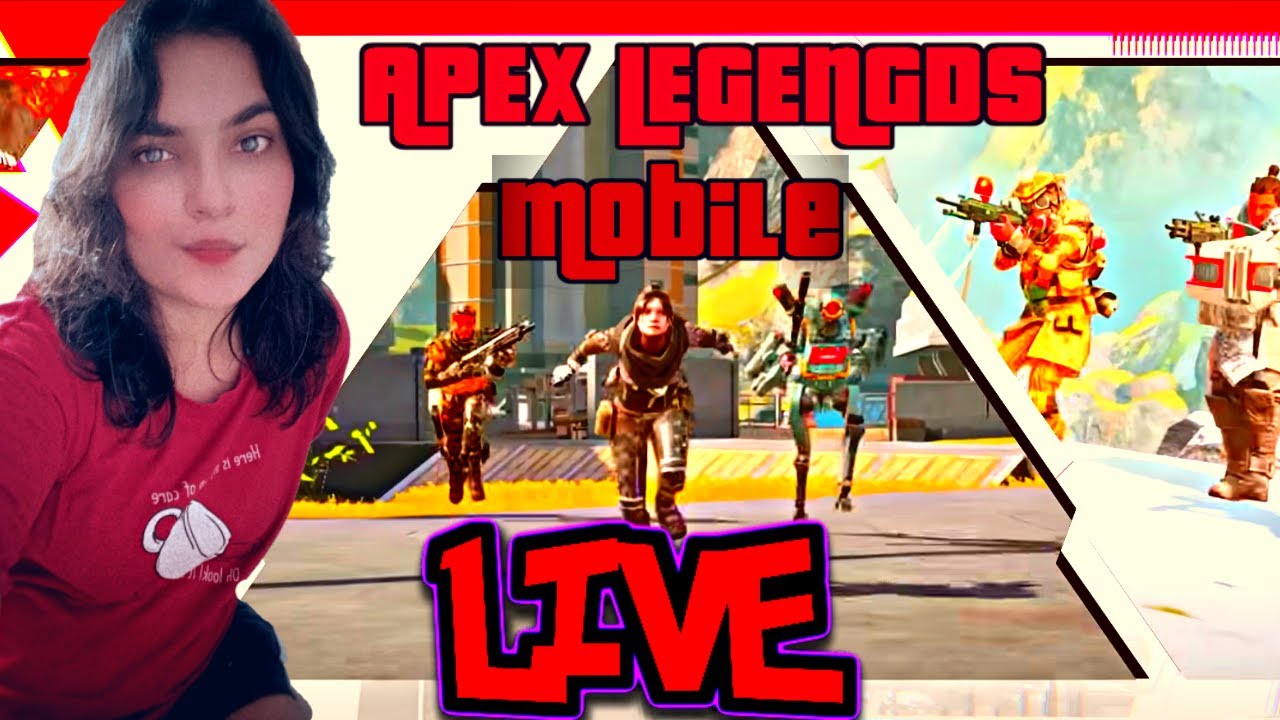 GRINDING APEX LEGENDS MOBILE LIVE GAMEPLAY 🔴 | RANDOM SQUAD | GIRL ...