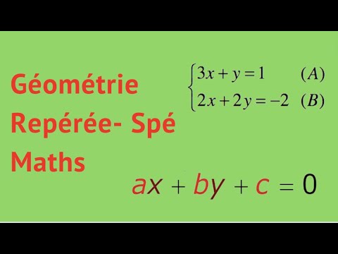 GÉOMÉTRIE REPÉRÉE - Cours de Première Maths - YouTube