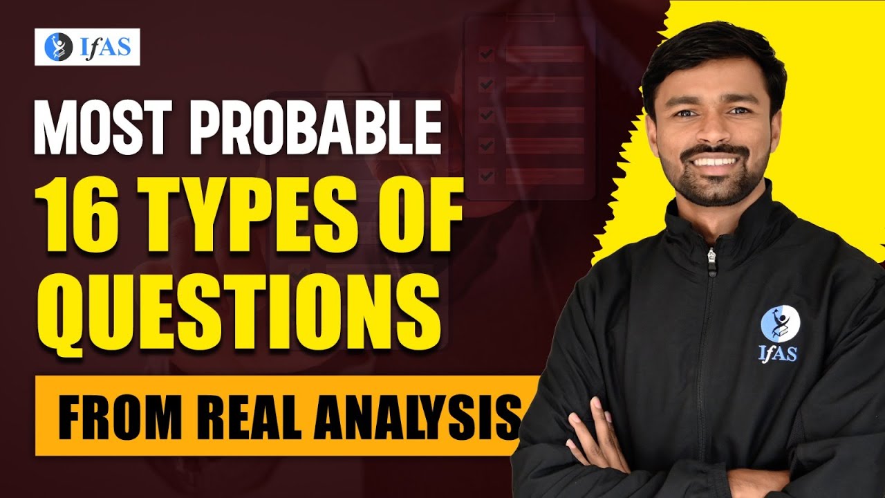 Types of Question from Real Analysis | CSIR NET Mathematical Science June 2024 | IFAS ...