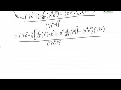 Quotient Rule Example: A harder rational function - YouTube