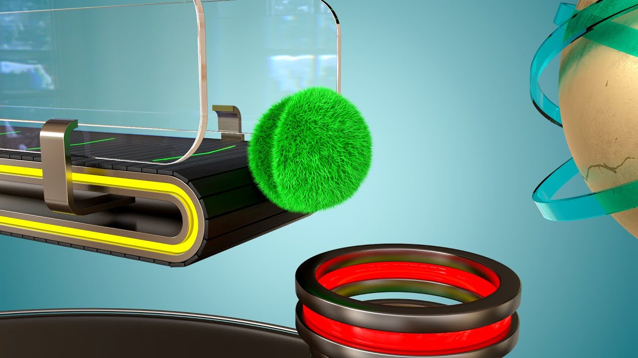 PacMan 3D with hair - Softbody Simulation | 3D4FUN | ASMR - YouTube