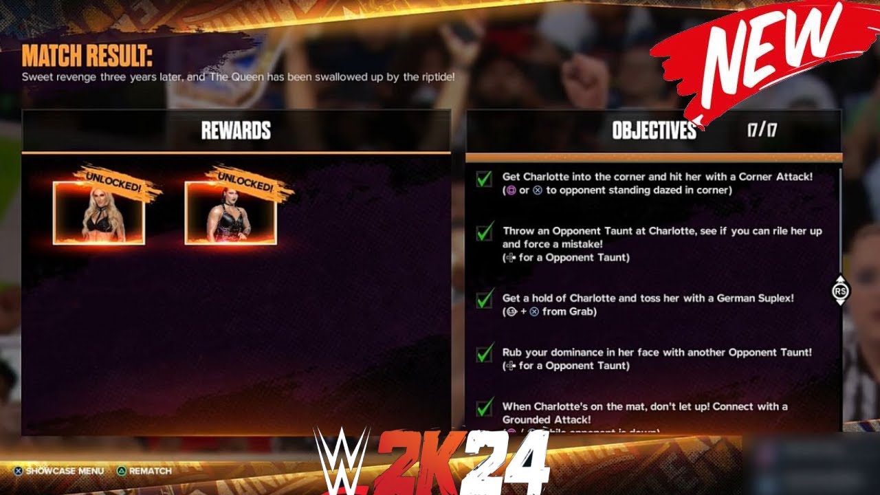 FIRST LOOK AT THE SHOWCASE REWARDS MAIN MENU IN WWE2K24 - YouTube