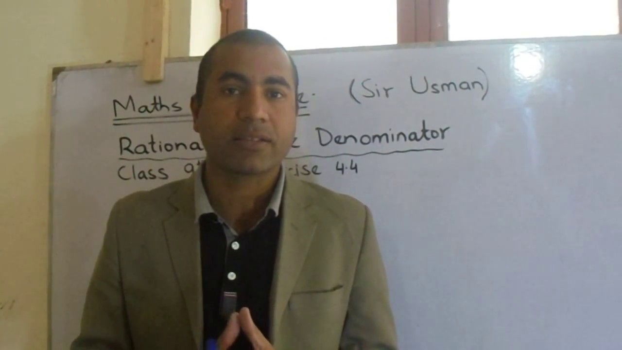 rationalize the denominator containing two terms - YouTube