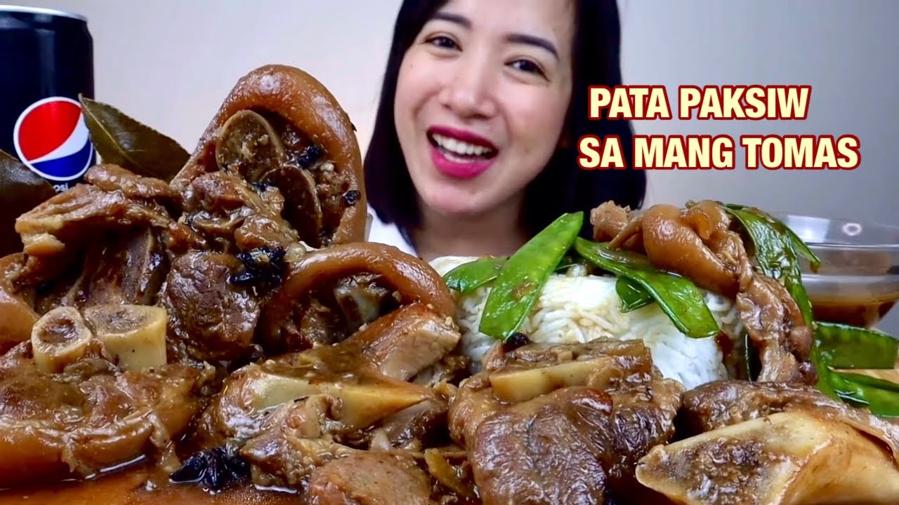 PAKSIW NA PATA sa MANG TOMAS | PINOY FOOD| MUKBANG PHILIPPINES - YouTube