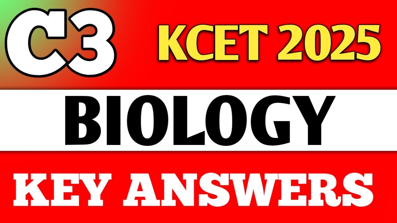 TODAY'S BIOLOGY KCET EXAM KEY ANSWERS 2025 || KCET 2025 BIOLOGY KEY ...