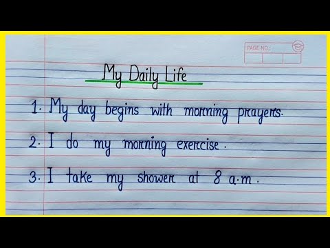 10 Lines on My Daily Life in English || - YouTube