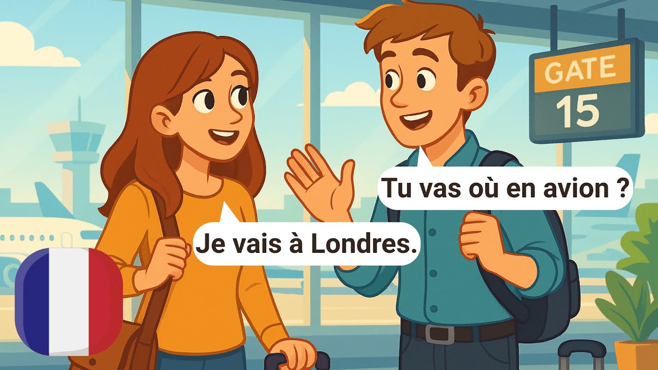 Learn French with Daily Conversations | A1–A2 | Daily airport dialogues ...
