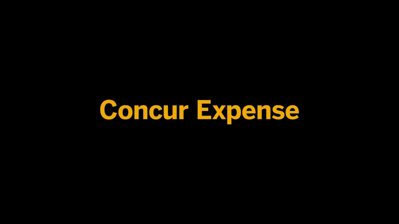 Concur Expense | The solution your entire company will love - YouTube