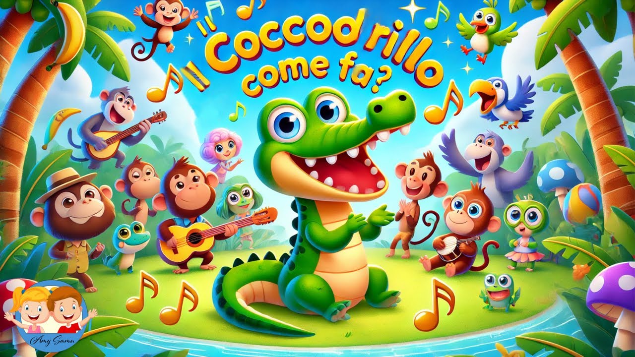 🎶 IL COCCODRILLO COME FA? - Amy Samu | Canzoncine per Bambini | Lyrics ...