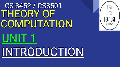 Theory of Computation(CS3452) - YouTube