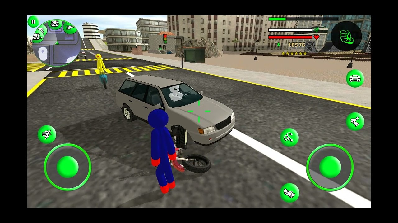stickman rope town - YouTube