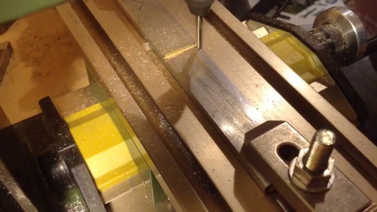 Proxxon mf70 brass milling test - YouTube