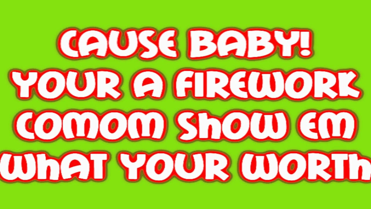 Katy Perry Firework lyrics HD - YouTube