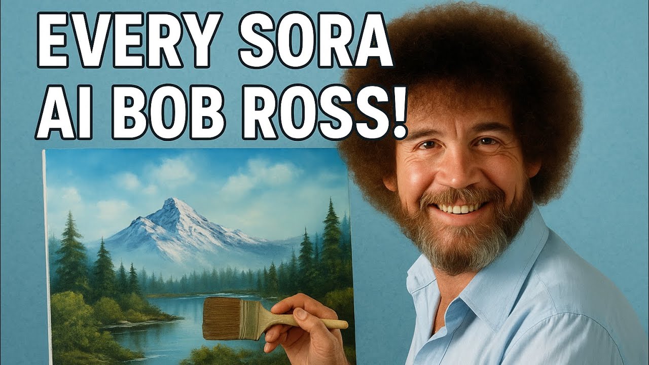 Bob Ross Compilation (Sora AI) - YouTube