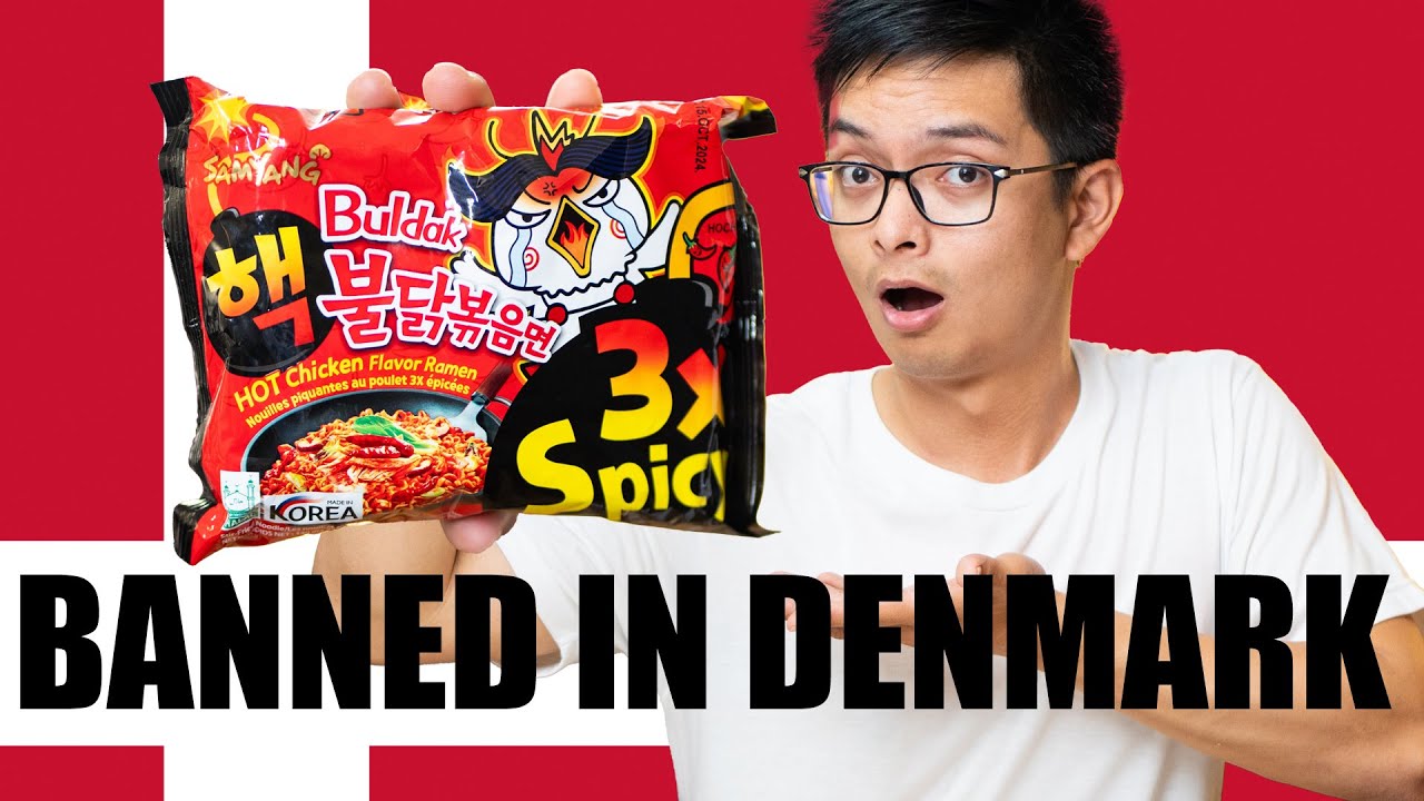 First time trying Buldak 3x Spicy, sobrang anghang, binan sa Denmark ...