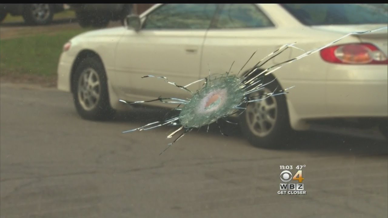 Stray Bullet Goes Through Windshield Of SUV In Brockton - YouTube