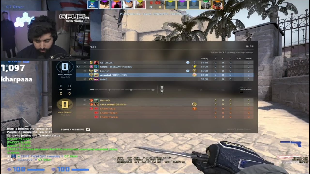Furiousss plays cs:go with KennyS and Get_Right... Mirage intense game ...